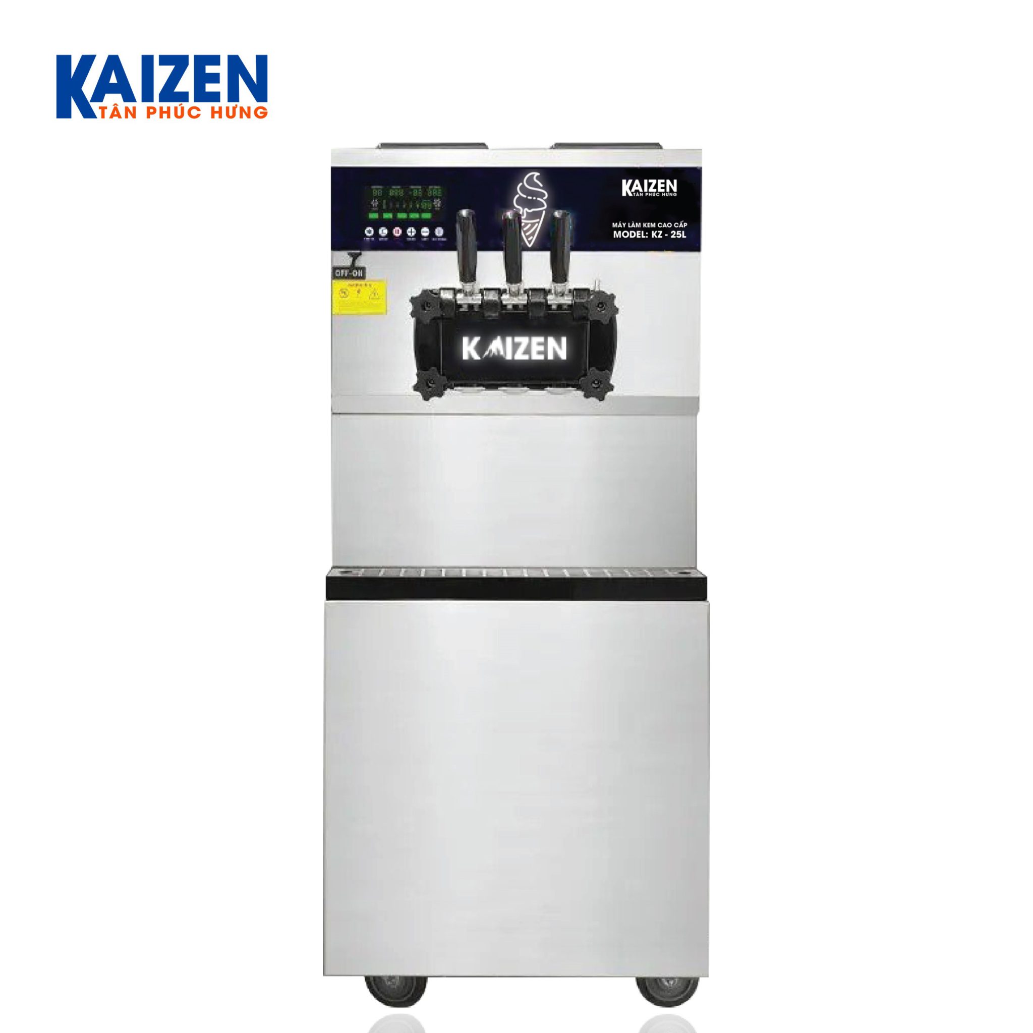 MÁY LÀM KEM TƯƠI CAO CẤP KAIZEN KZ - 25L HAI MÁY NÉN - kaizenvietnam
